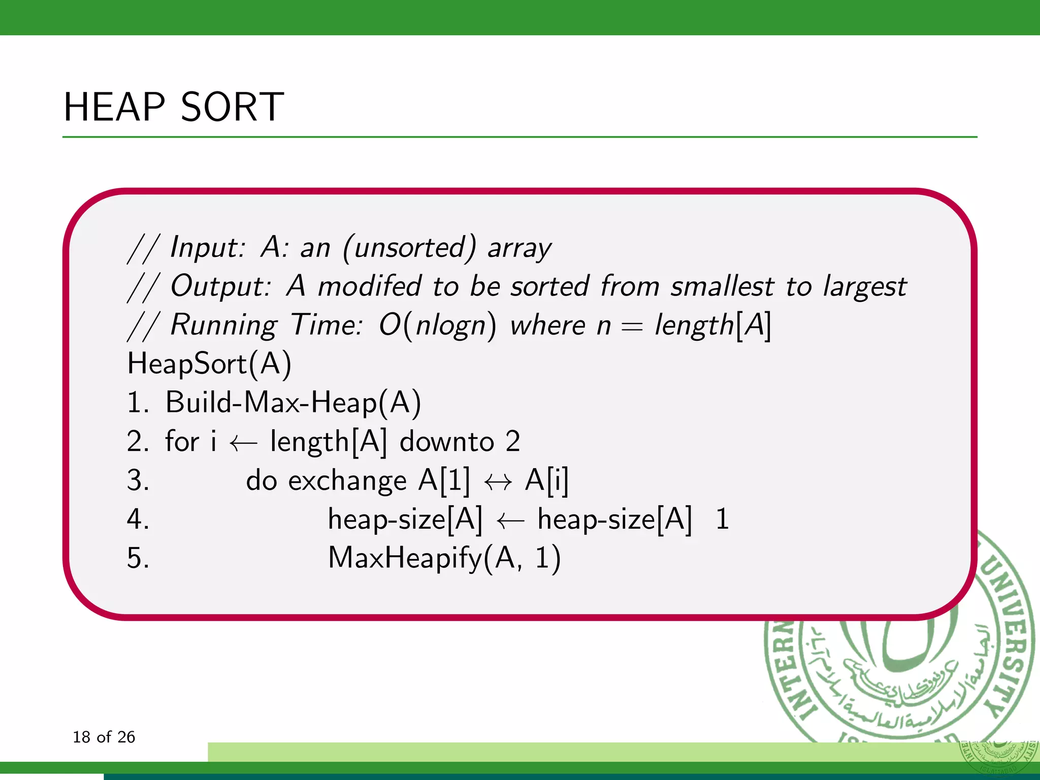 Heap sort | PPT