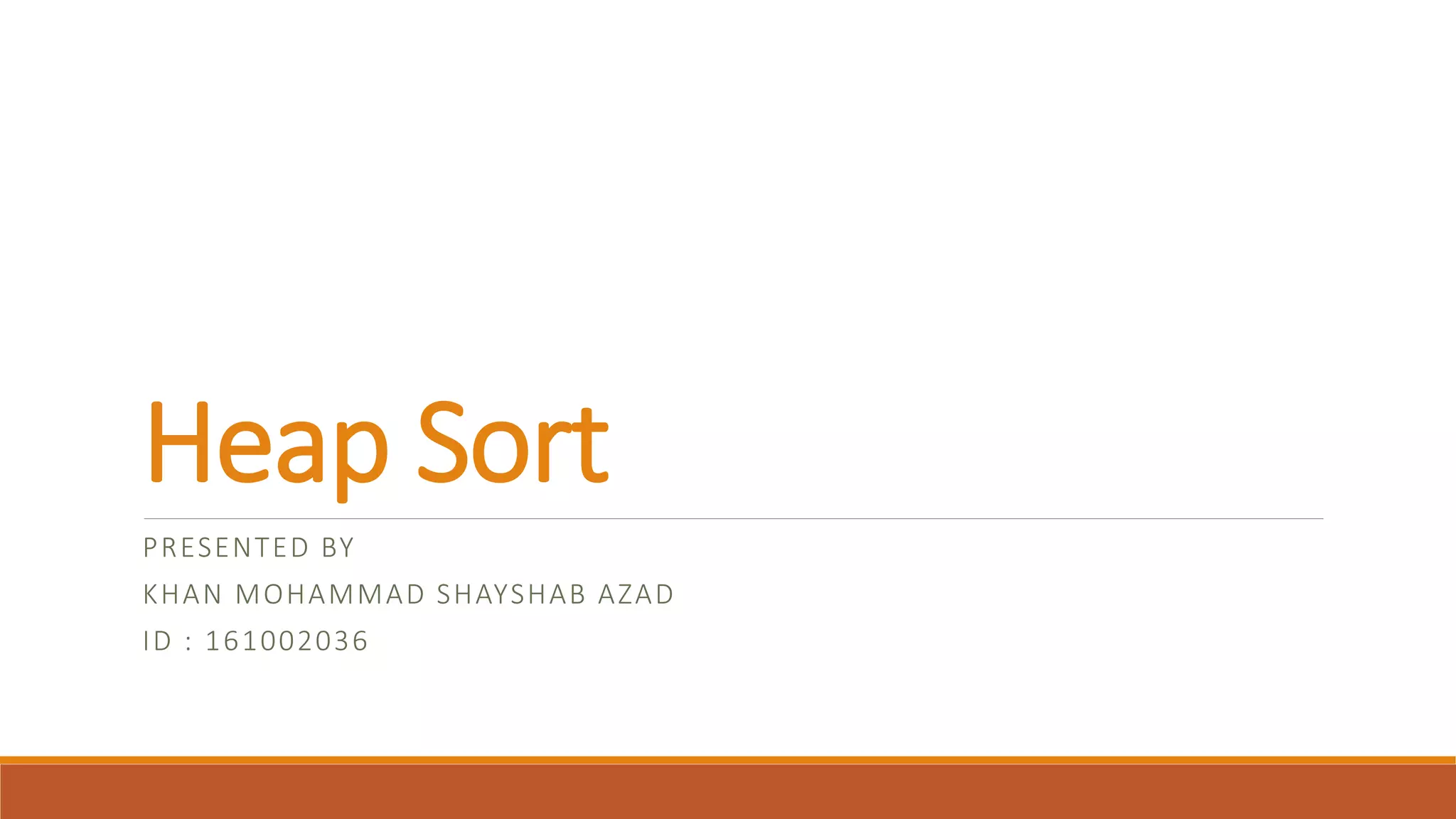 Heap sort | PPT