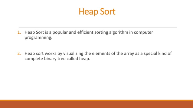 Heap sort | PPT
