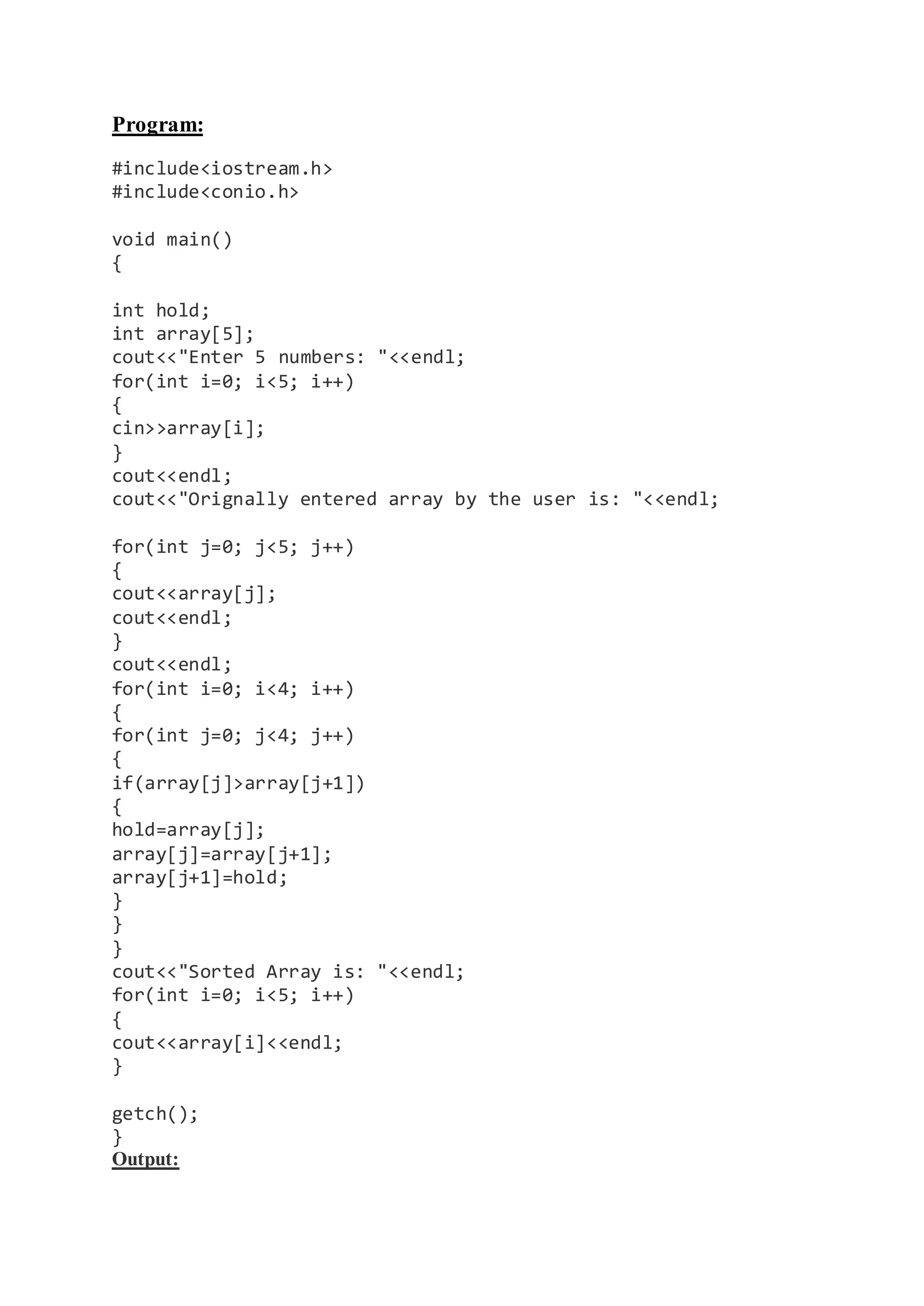 Heap sort & bubble sort | DOCX