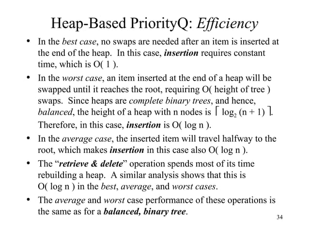 Heaps & priority queues | PPT | Programming Languages | Computing