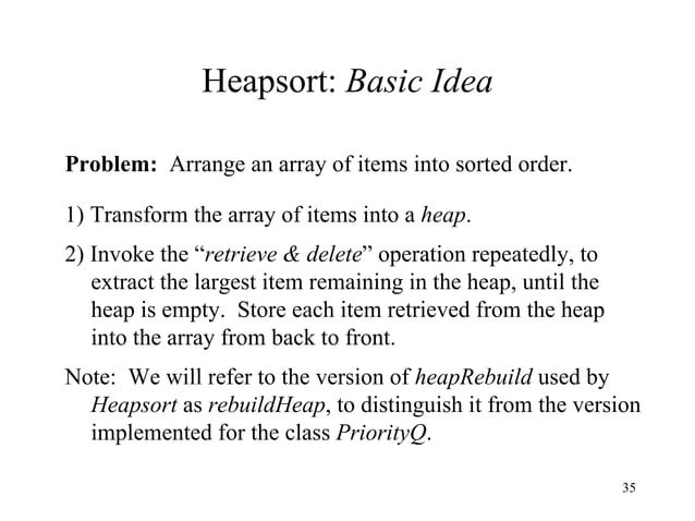 Heaps & priority queues | PPT | Programming Languages | Computing