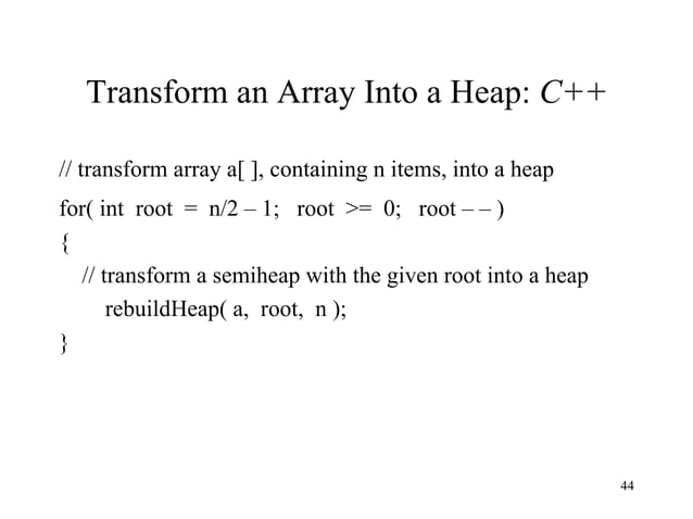 Heaps & priority queues | PPT | Programming Languages | Computing