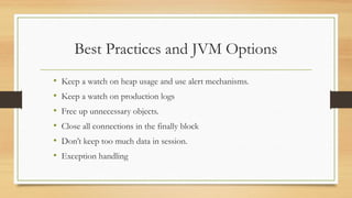 Heap & thread dump | PPT | Programming Languages | Computing