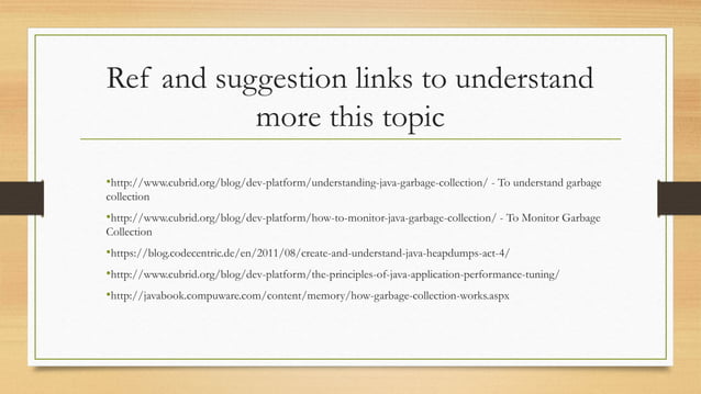 Heap & thread dump | PPT | Programming Languages | Computing