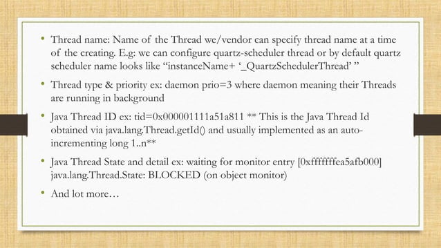 Heap & thread dump | PPT | Programming Languages | Computing