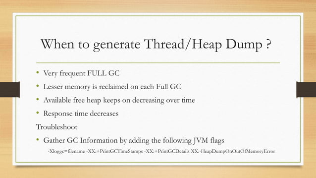 Heap And Thread Dump Ppt 