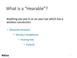 Hearables. Not just Music, but Sound & the Environment | PPTX