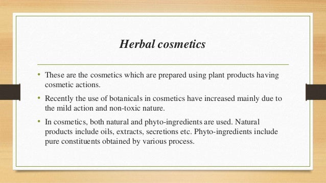 Herbal cosmetic product
