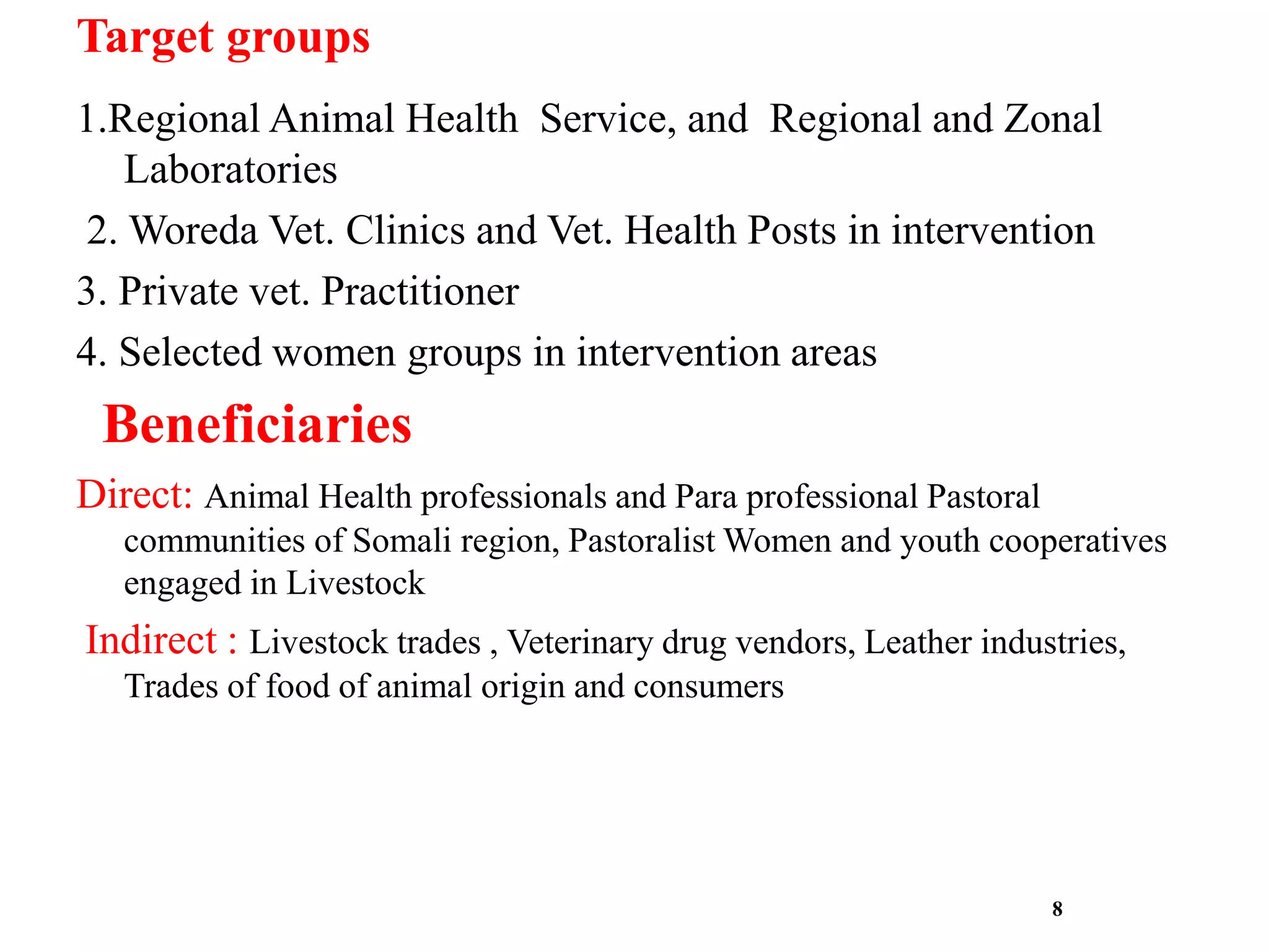 Health of Ethiopian Animals for Rural Development (HEARD) Project in ...