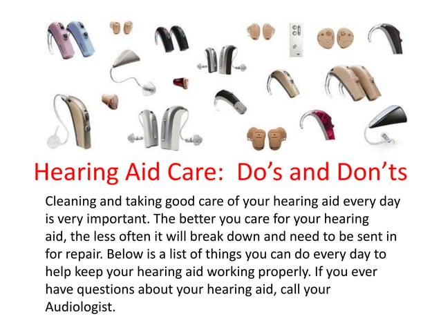 Hearing aid care | PPT