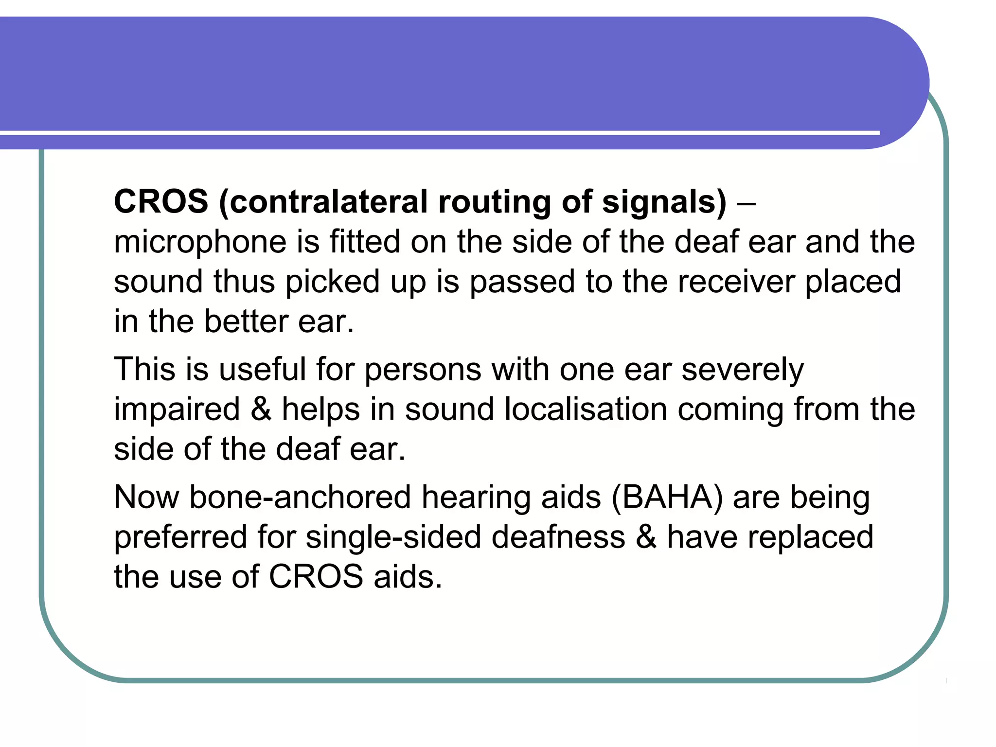 Hearing aids & implantable hearing devices | PPT