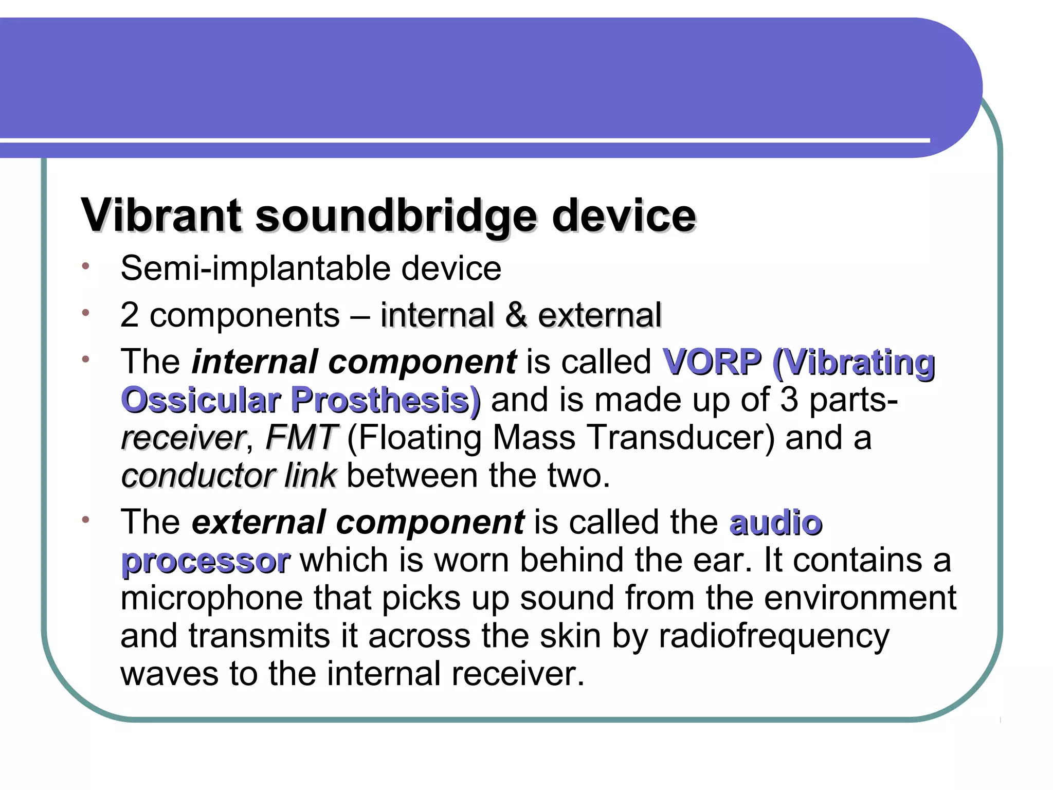 Hearing aids & implantable hearing devices | PPT