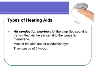 Hearing aids & implantable hearing devices | PPT