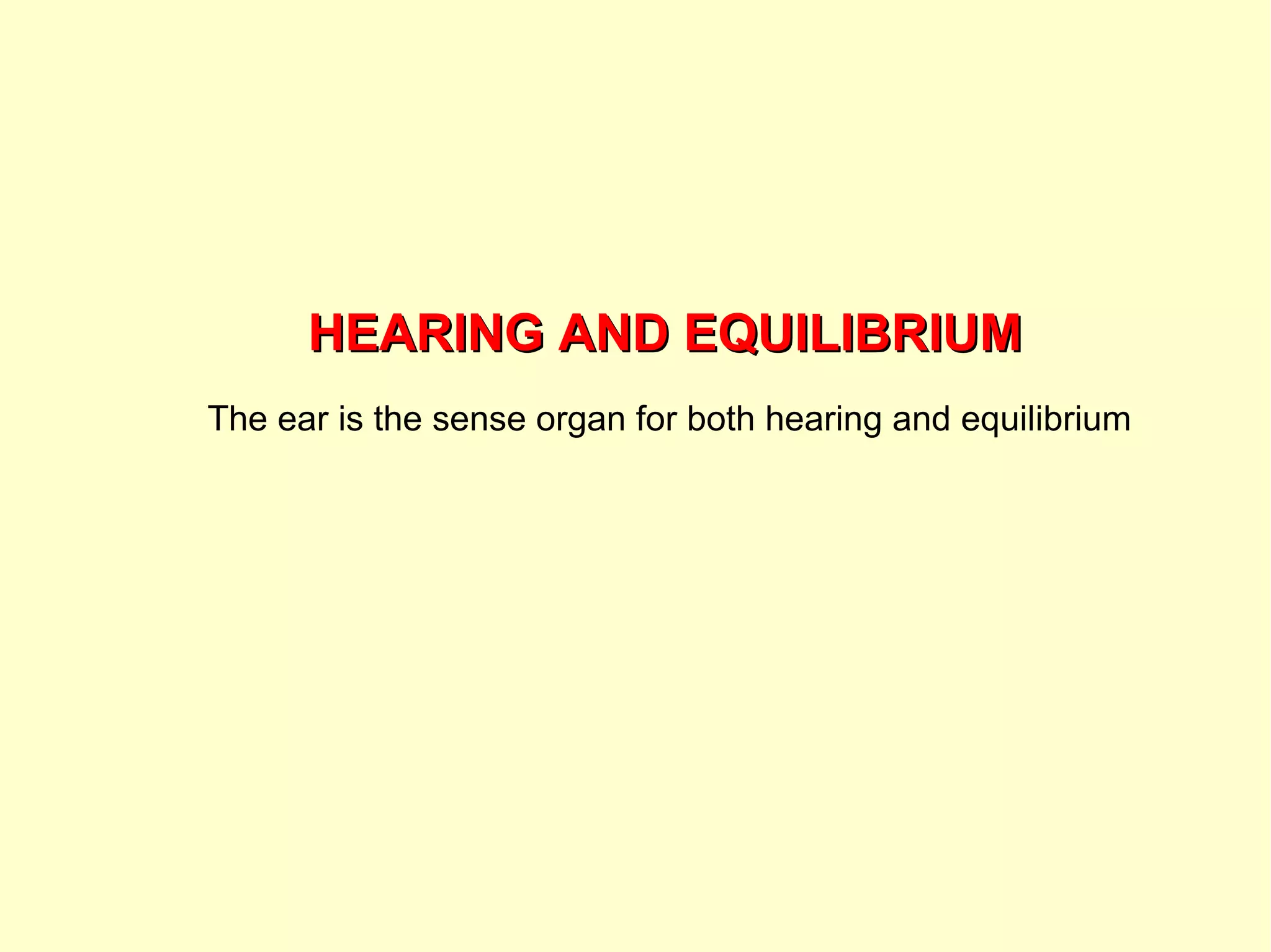 Hearing and Equilibrium | PPT
