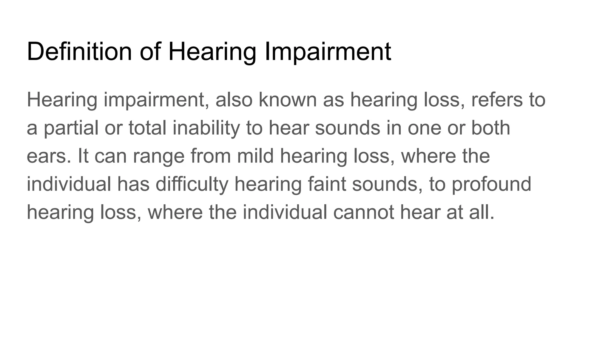 Hearing and visual impairments and it's causes | PDF
