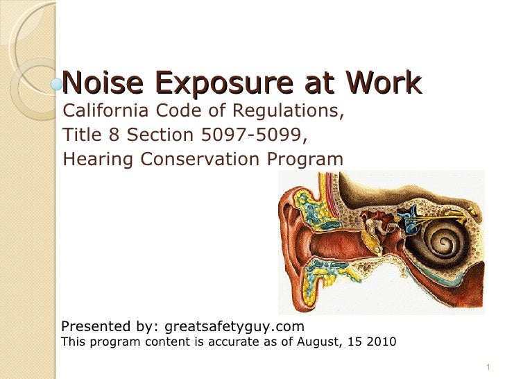 Hearing Conservation 2010