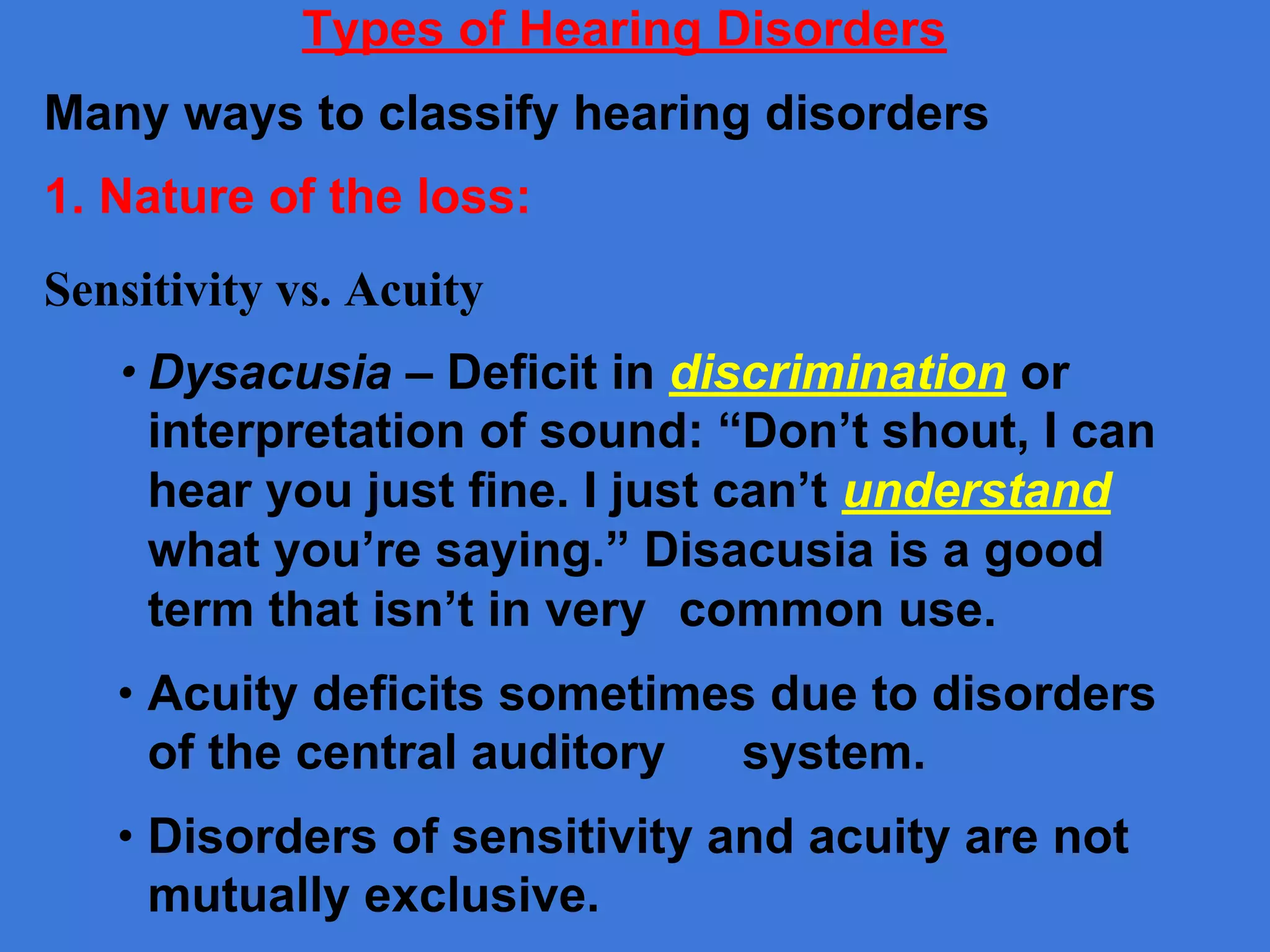Hearing disorders | PDF