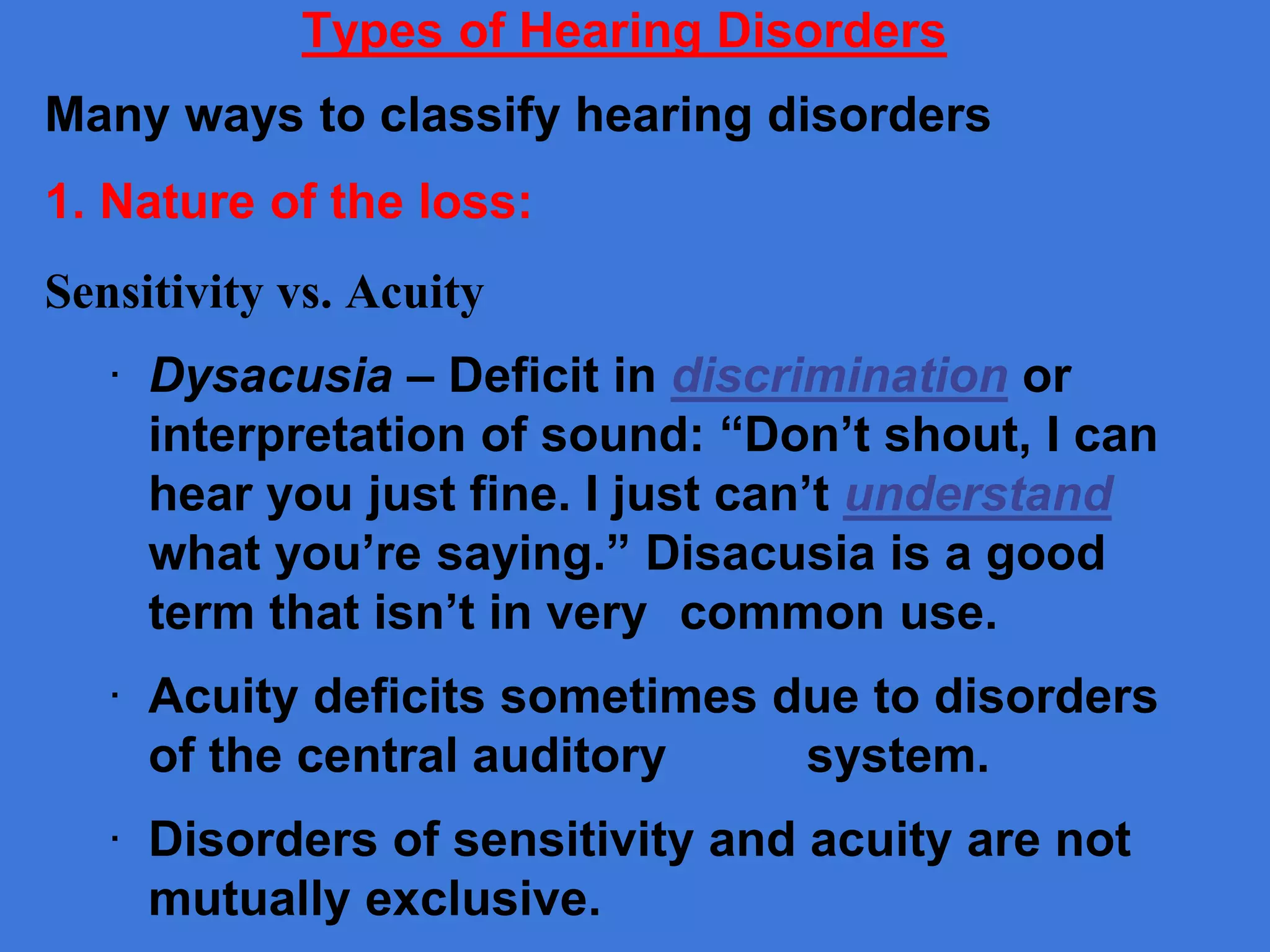 Hearing disorders | PPTX
