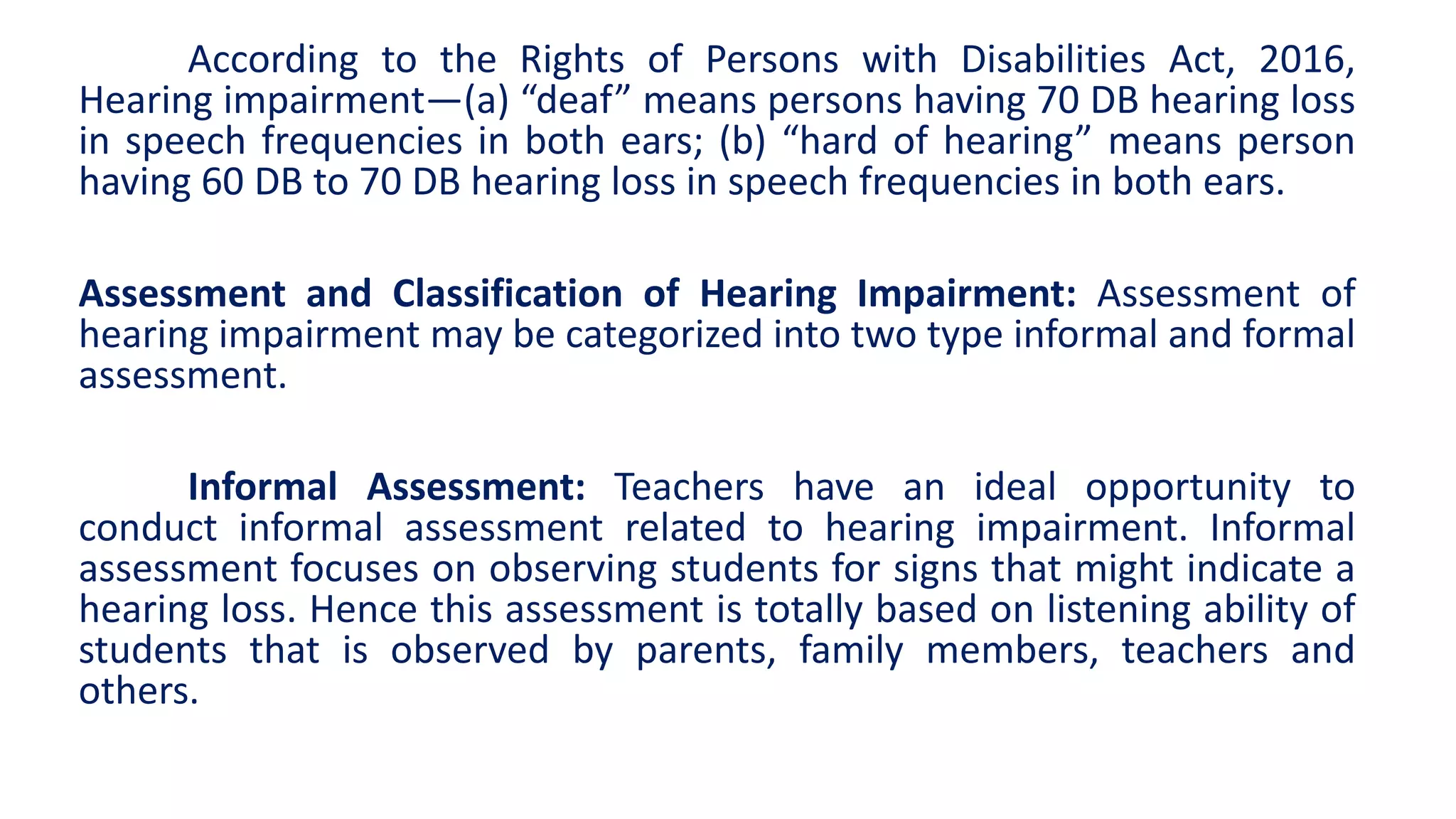 Hearing impairment | PPTX