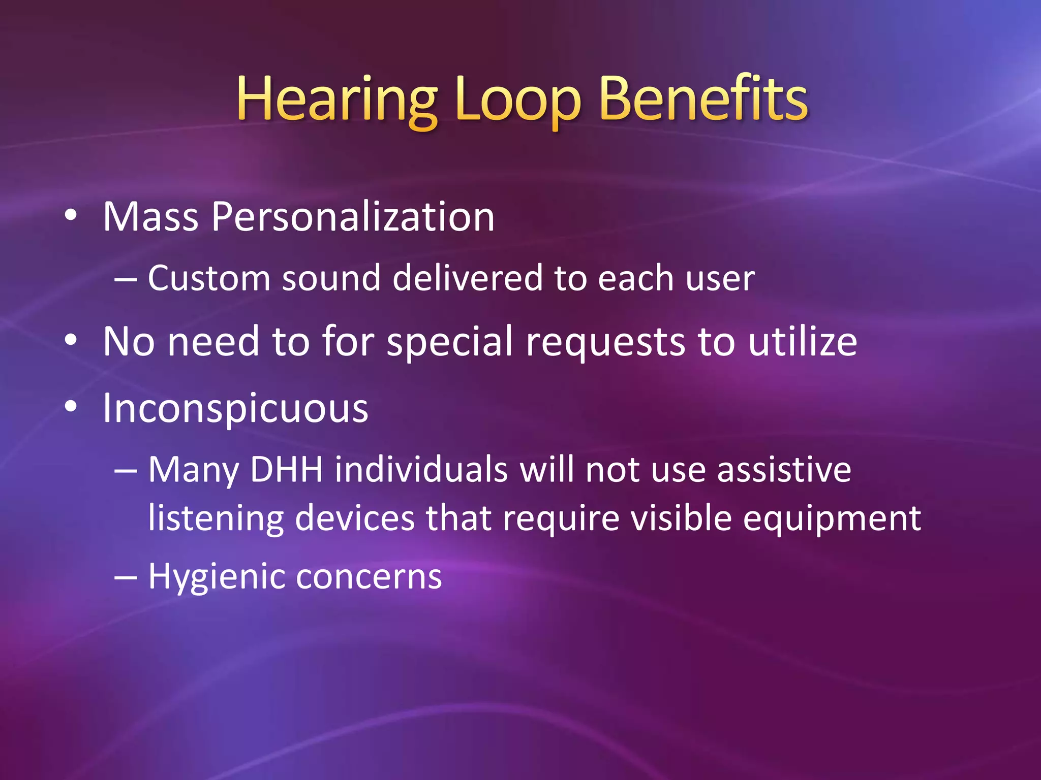 Hearing Induction Loops Powerpoint | PPTX | Technology & Computing