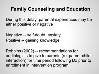 Hearing instrument orientation for children and their families | PDF