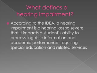 Hearing Loss | PPTX | Ear, Nose and Throat Conditions | Diseases and ...