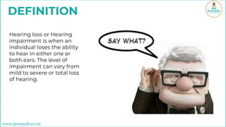 Hearing Loss In Elderly | PPTX