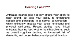Hearing Loss-Fact Sheet | PPT