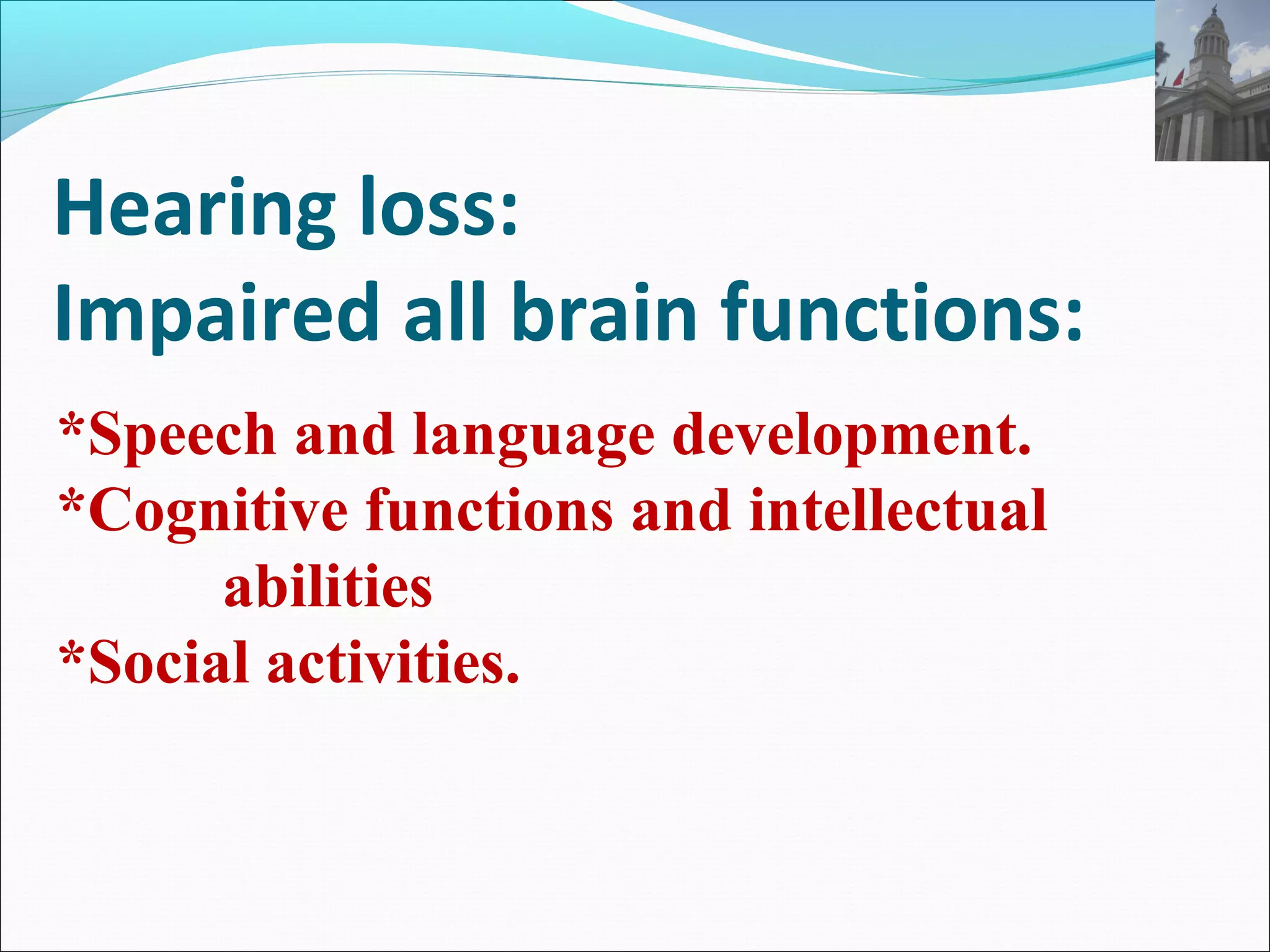 Hearing loss in children | PPT