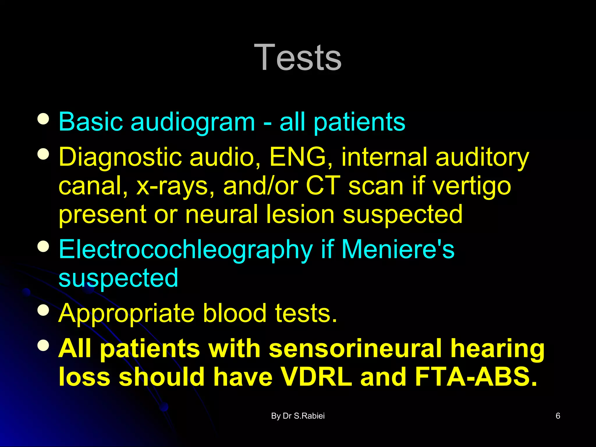 Hearing loss evaluation | PPT