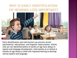 Hearing screening in newborns | PPTX