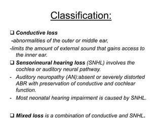 Hearing screening newborn | PPTX