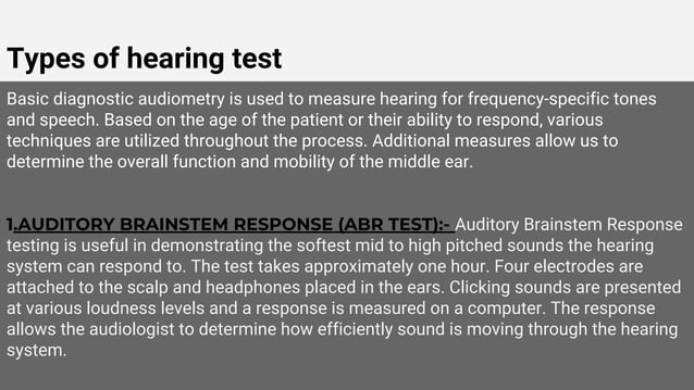 Hearing test | PDF | Ear, Nose and Throat Conditions | Diseases and ...