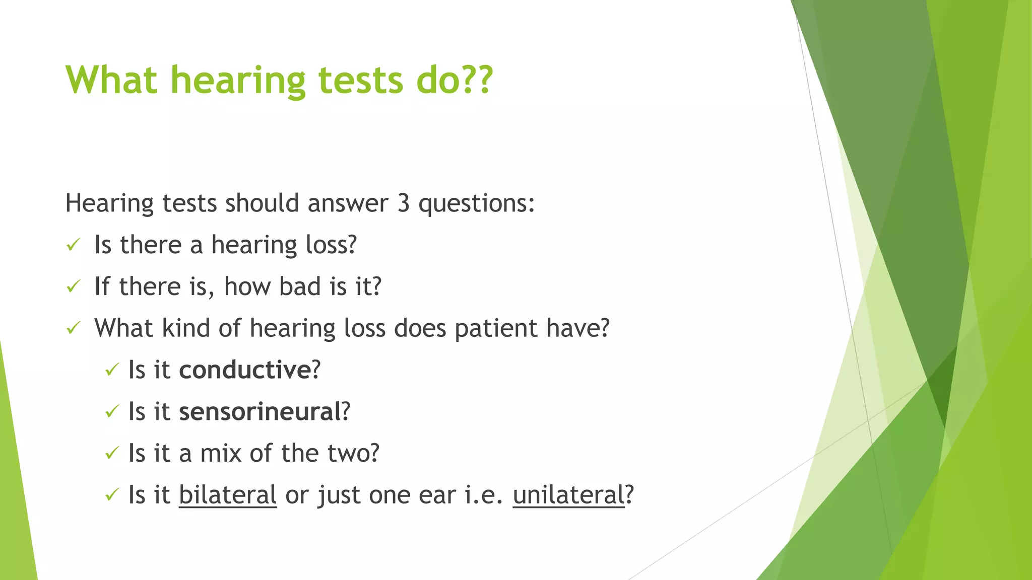 Hearing tests | PPTX