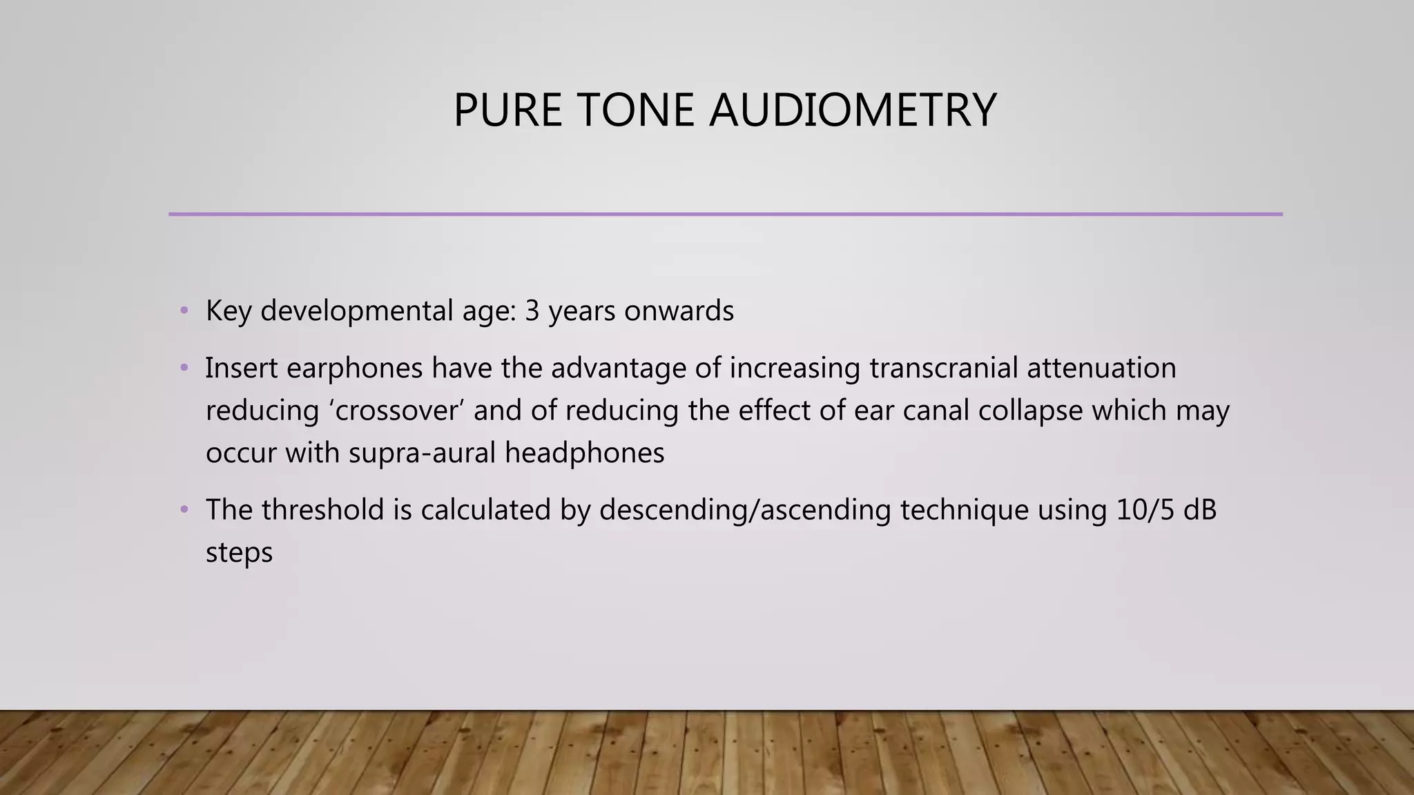 Hearing tests in children | PPTX