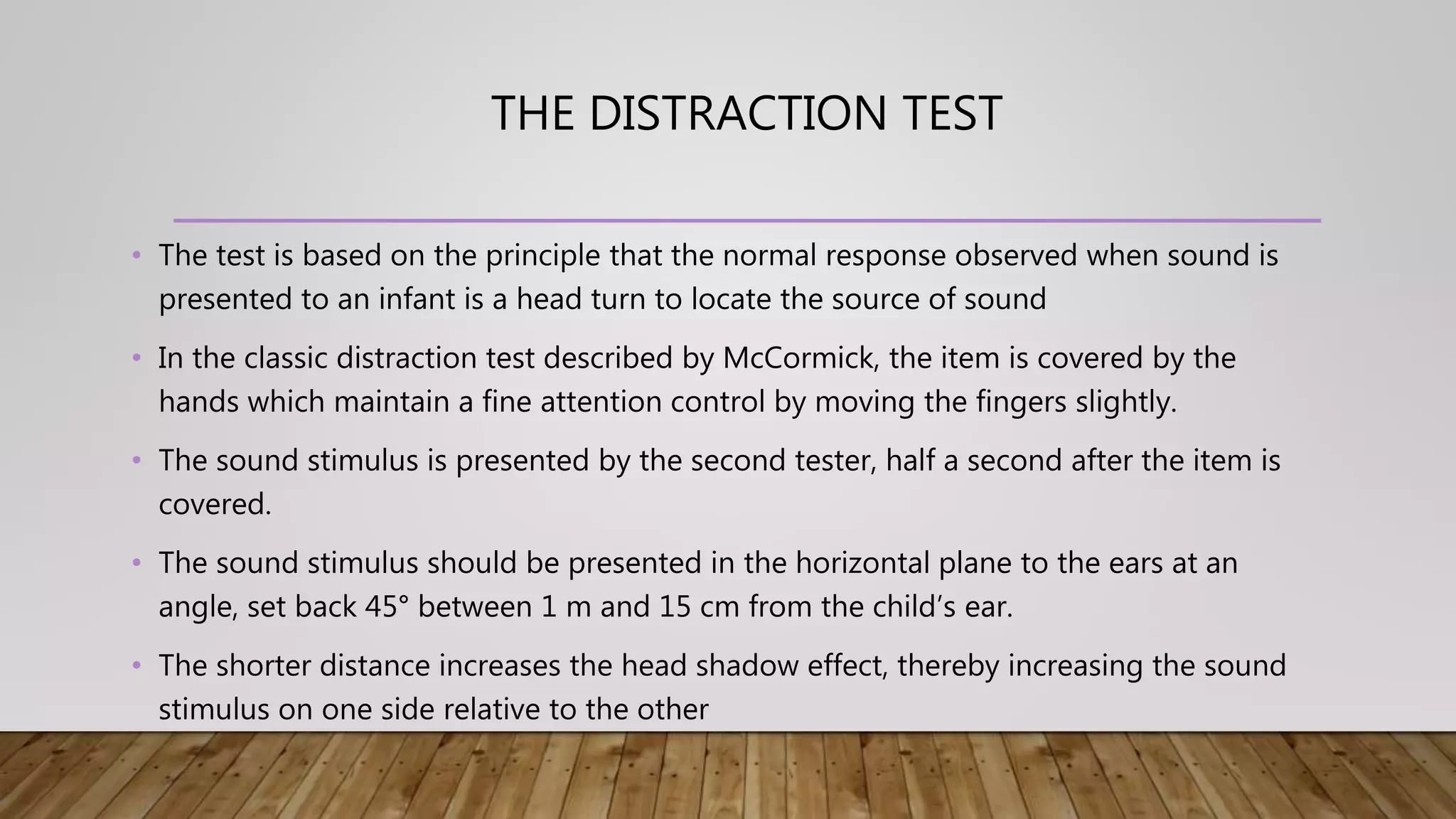Hearing tests in children | PPTX