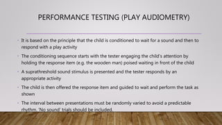 Hearing tests in children | PPTX