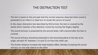 Hearing tests in children | PPTX