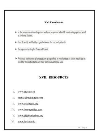 Arduino based heartbeat monitoring system. | PDF