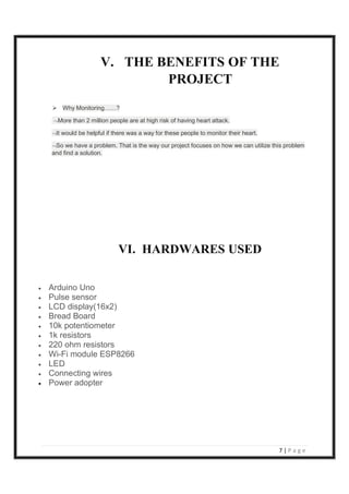 Arduino based heartbeat monitoring system. | PDF