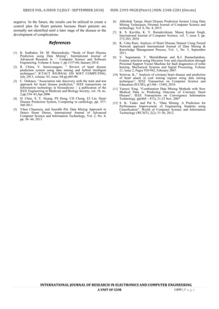 Classification of Heart Diseases Patients using Data Mining Techniques | PDF