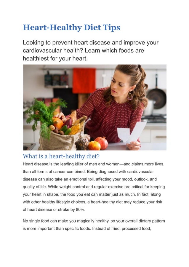 Heart healthy diet tips | PDF