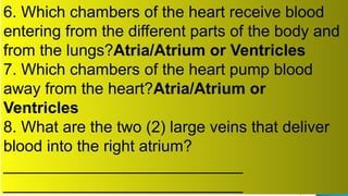 HEART and BLOODFLOW (grade 9 science human body circulatory system) | PPTX