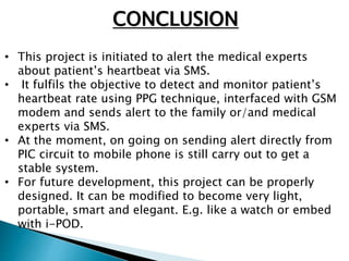 Heart attack detector with SMS alert | PPT