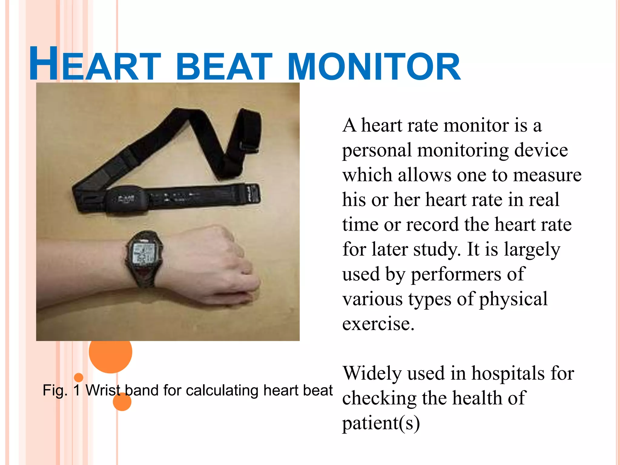 Heart beat monitor system PPT | PPTX