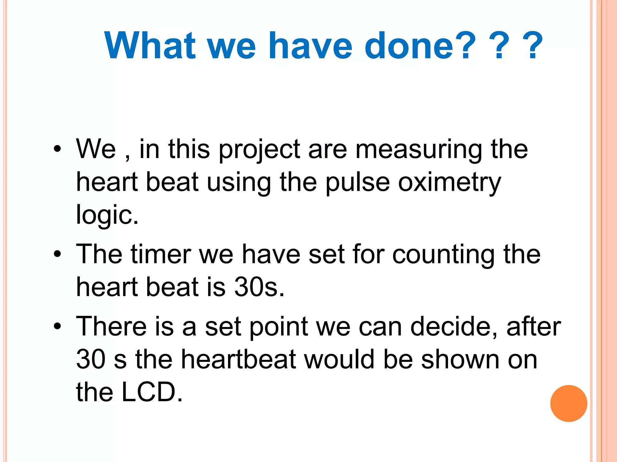 Heart beat monitor system PPT | PPTX