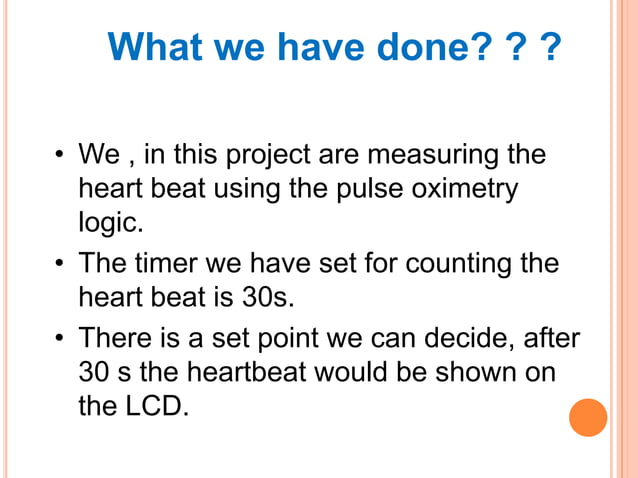 Heart beat monitor system PPT | PPTX | Heart and Cardiovascular ...