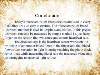 Heartbeat monitor USING IC PIC16F72 | PPT