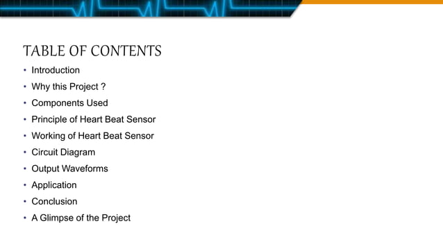Heart beat monitoring system | PPTX